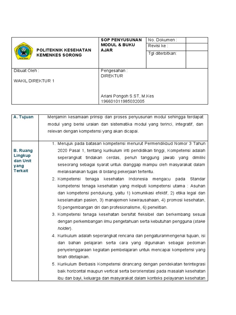 Sop Pembuatan Modul | PDF