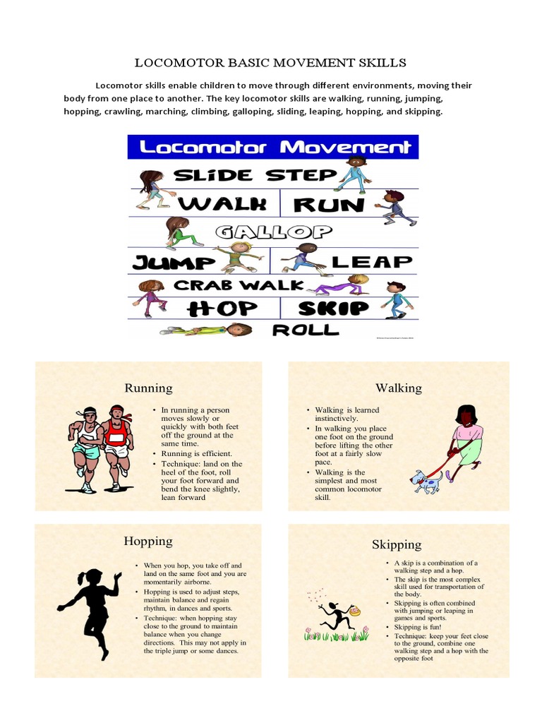 Locomotor Basic Movement Skills | PDF