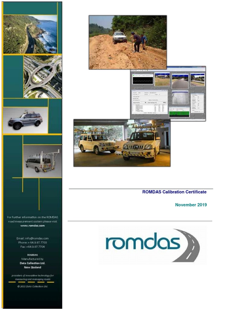 Certificado Calibracion Sistema ROMDAS | PDF | Exactitud y precisión ...