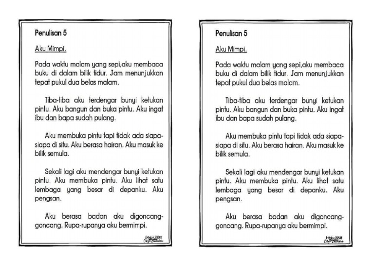 Penulisan 5-Aku Mimpi | PDF