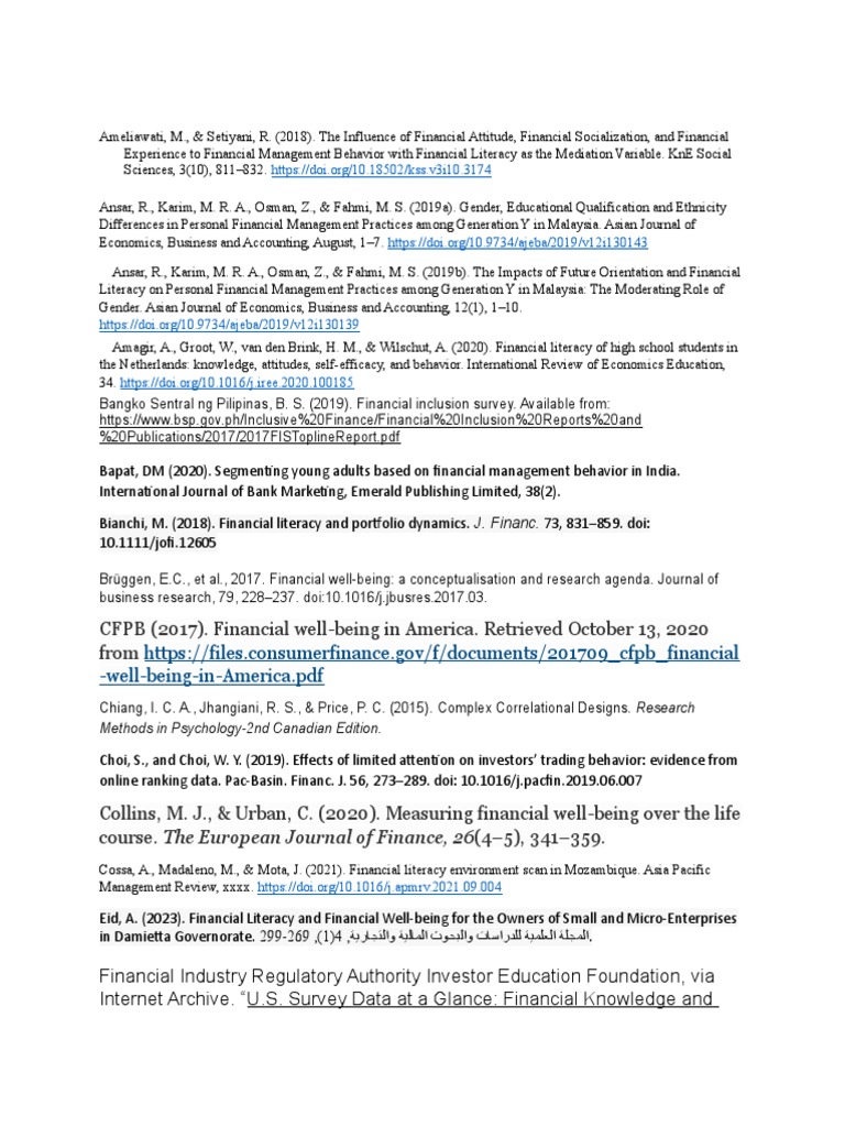 Additional References JM | PDF | Financial Literacy | Literacy