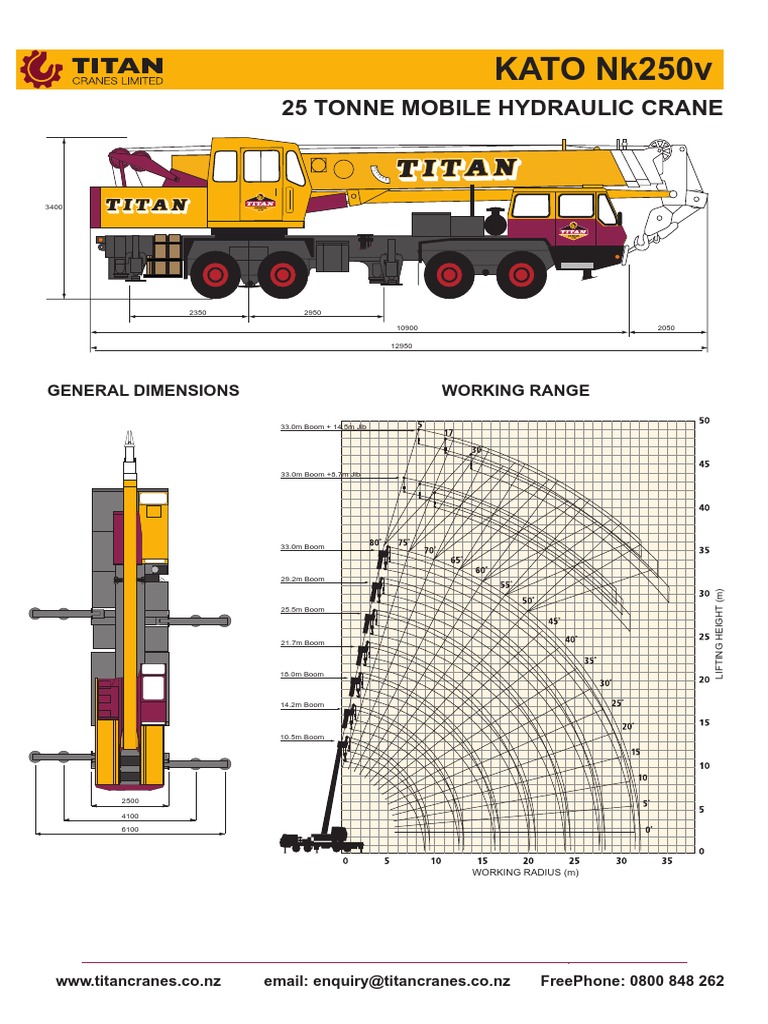 Kato-NK-250-V - (L33-R31.3) | PDF | Crane (Machine) | Equipment