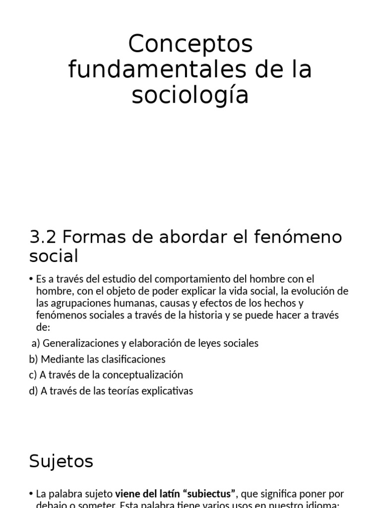 Conceptos Fundamentales de La Sociología | PDF | Sociología | Comportamiento