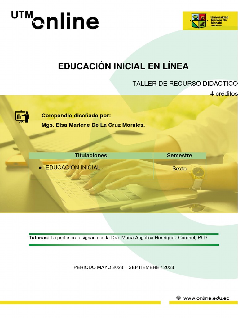 Unidad 1. Taller | PDF | Aprendizaje | Educación de la primera infancia