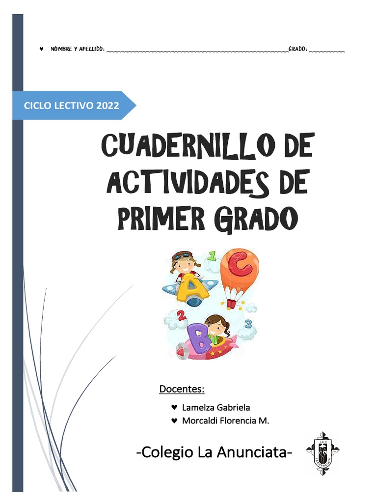 Cuadernillo De Actividades De 1 Grado Pdf