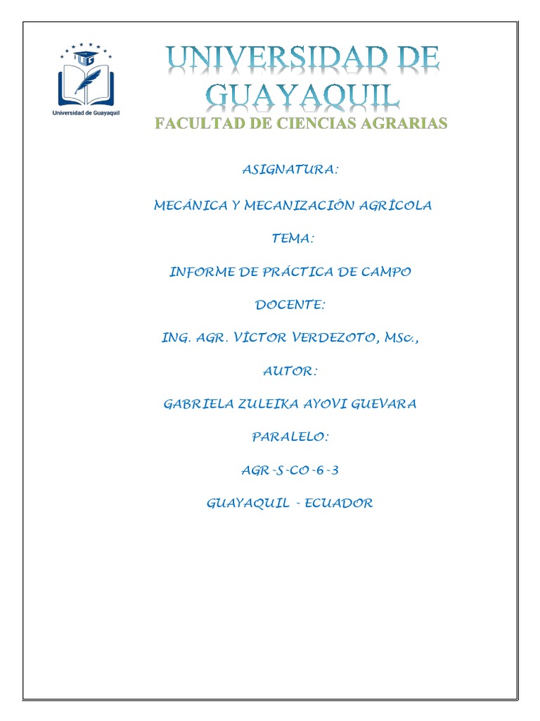 Informe-Tractor-Agricola GABY - Compressed | PDF | Tractor | Bienes manufacturados