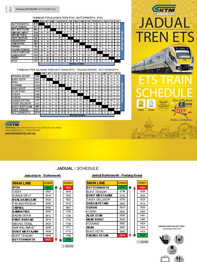 Jadual ETS Ipoh Padang Besar | PDF