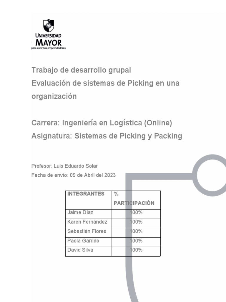 Sistema de Picking Y Packing | PDF | Negocios económicos | Economias