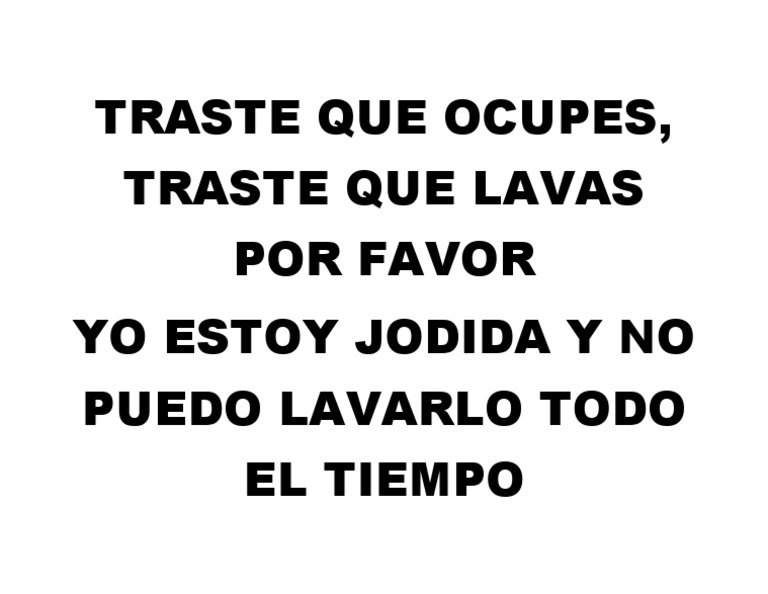 Traste Que Ocupes | PDF