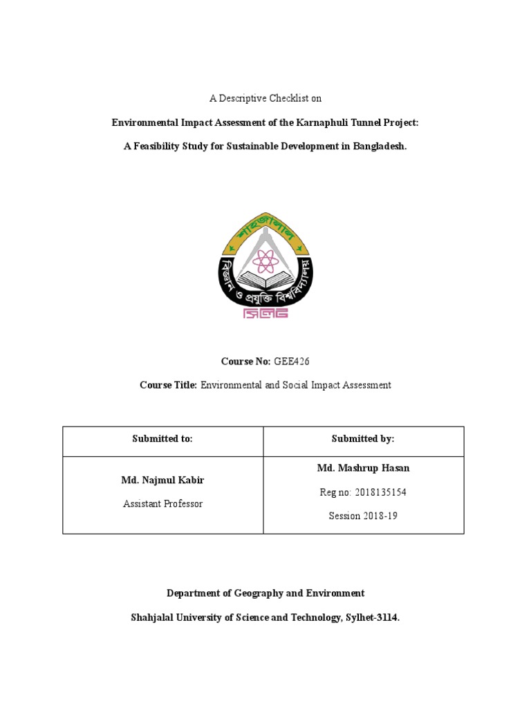 EIA Checklist 2018135154 | PDF | Climate Change Mitigation ...