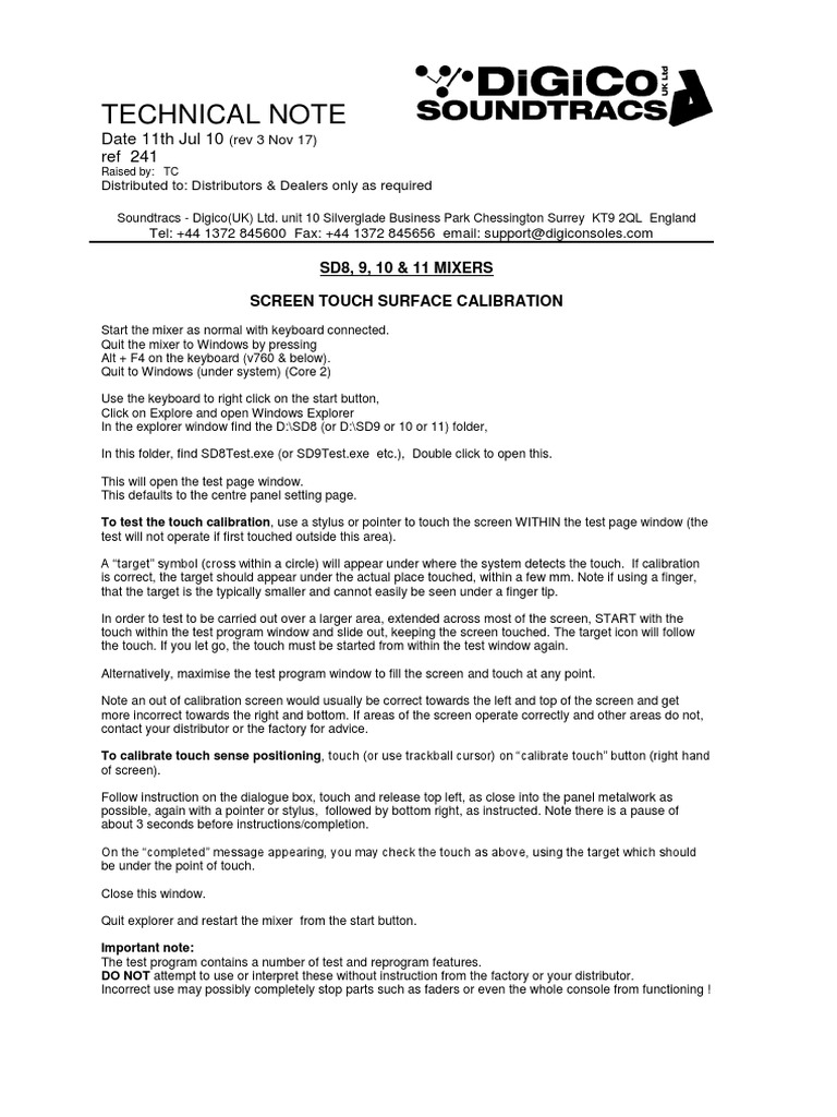 TN241 SD Touch Calibration | PDF | Cursor (User Interface) | Design
