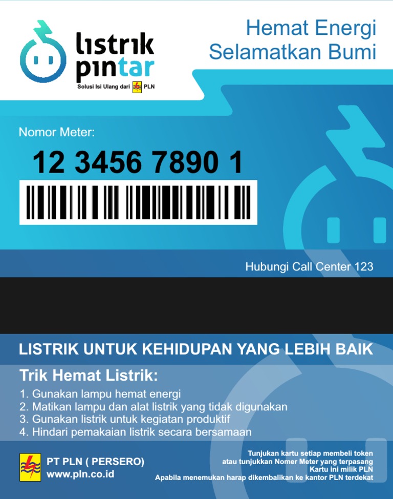 Kartu Token Listrik PLN dan Hemat Energi | PDF