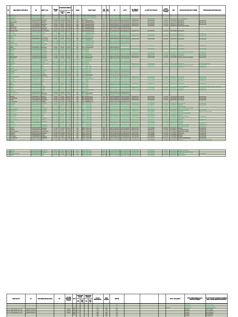 Data Guru Belum S1 | PDF