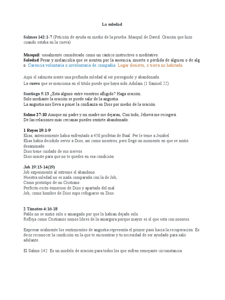 Salmos 142 | PDF | Religión y espiritualidad