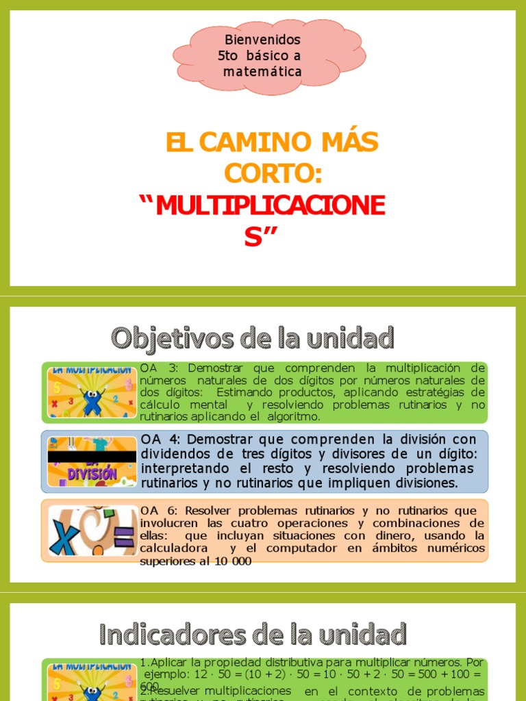 PPT 5 BASICO MULTIPLICACIONES | PDF | División (Matemáticas ...
