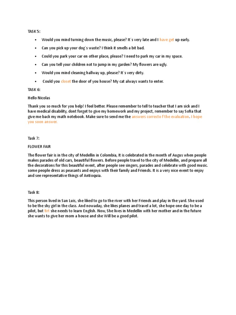 TASK 5 To 8 Revisado 1 | PDF