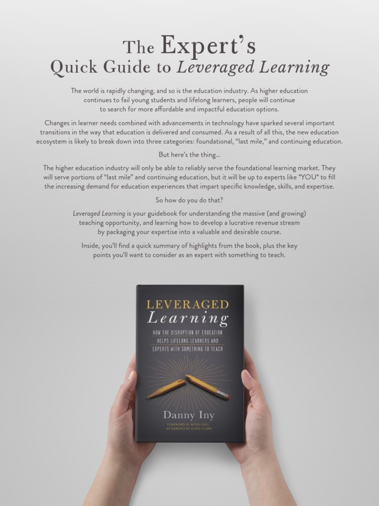 expert_guide to Leveraged Learning - Iny | PDF | Expert | Learning