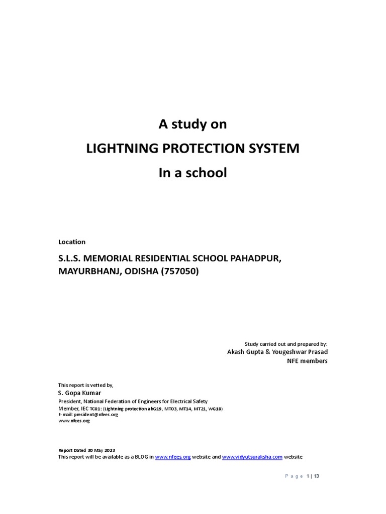 Lightning Protection In School Wrong Installation Pdf
