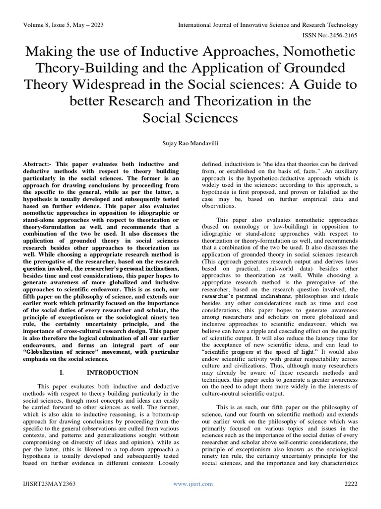 IJISRT23MAY2363 | PDF | Inductive Reasoning | Deductive Reasoning