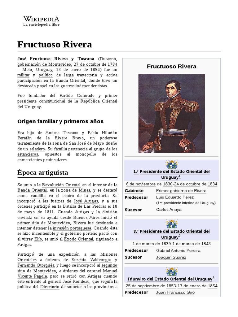Fructuoso Rivera | PDF