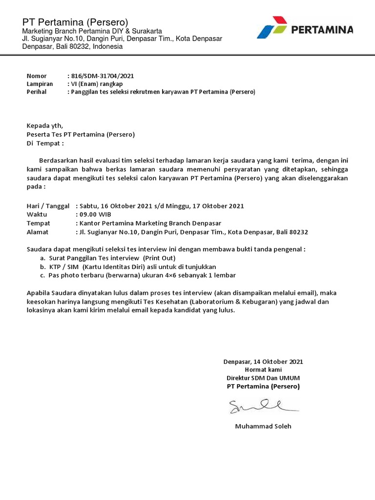 PT - Pertamina Persero | PDF