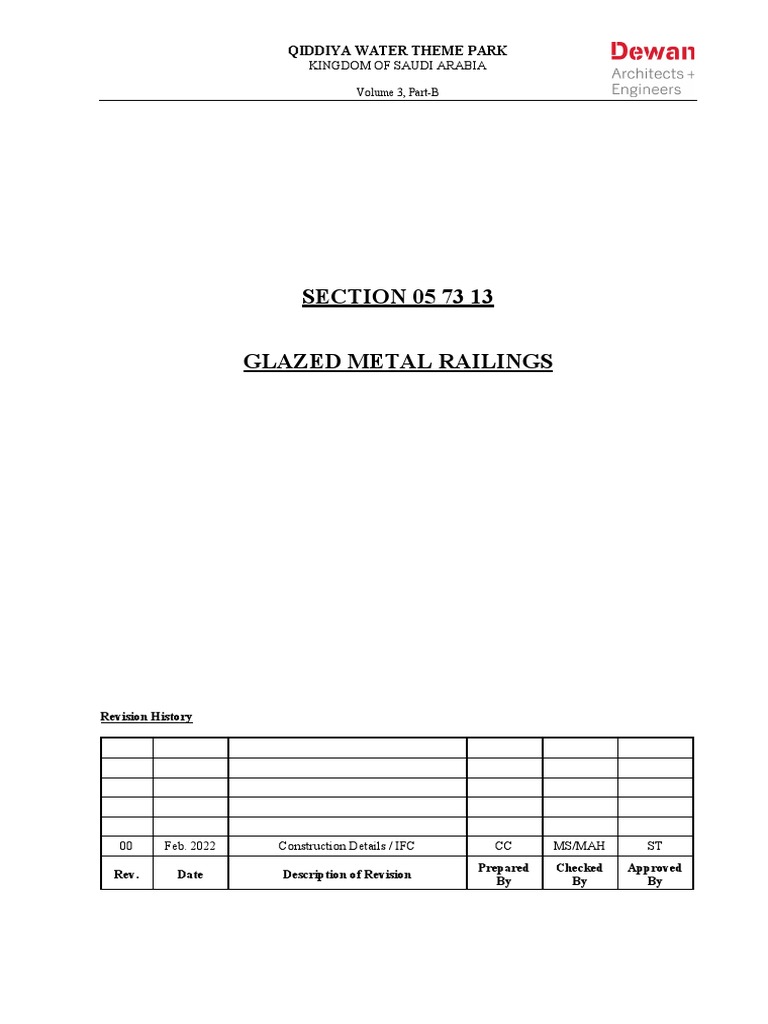 Glazed Metal Railings Specifications | PDF | Welding | Construction