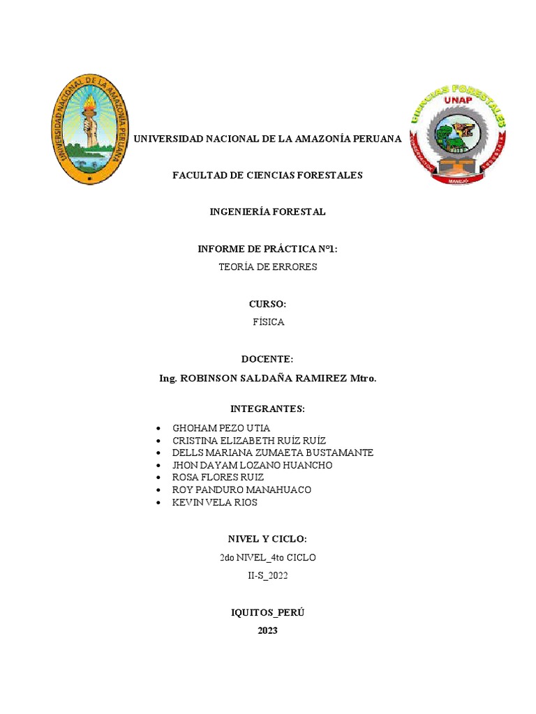 Informe - Pract. (Física) | PDF