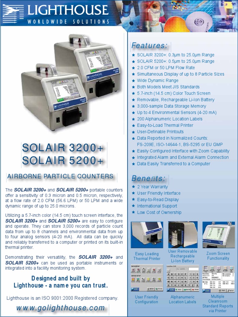 Contador de Particulas Solair 3200 - 5200 | PDF | Printer (Computing ...