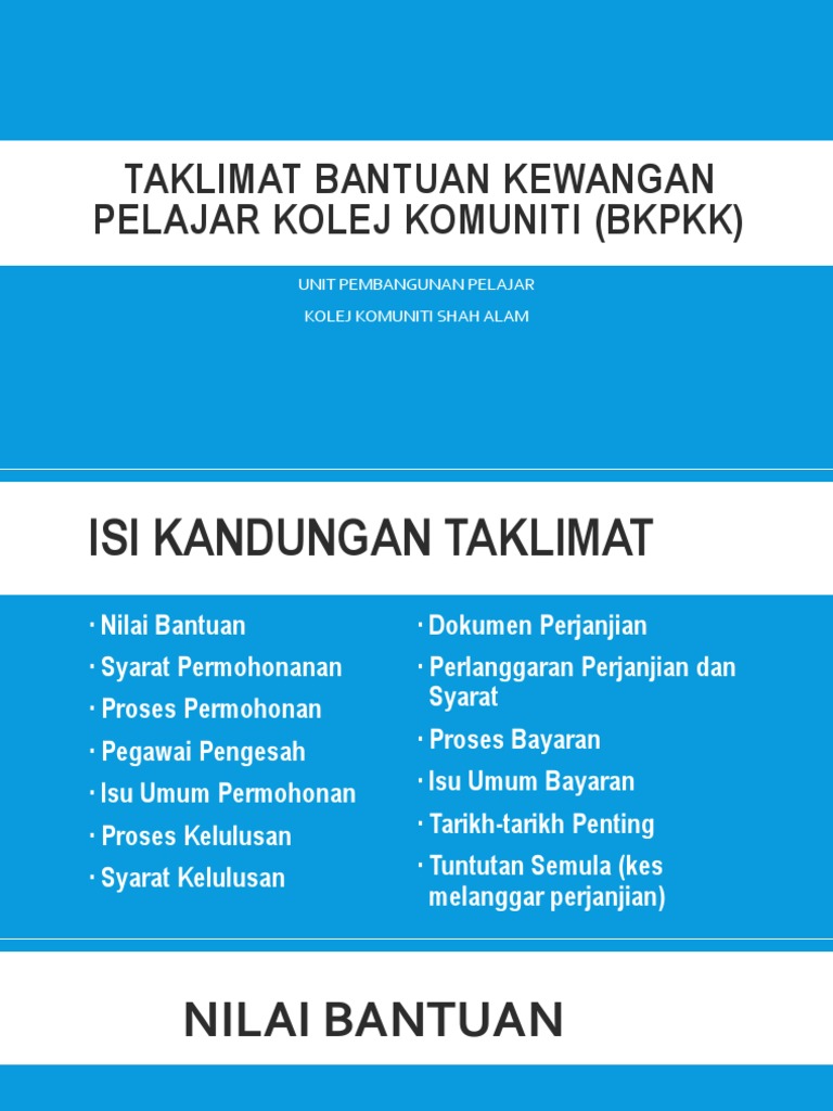 Taklimat BKPKK Kksa | PDF