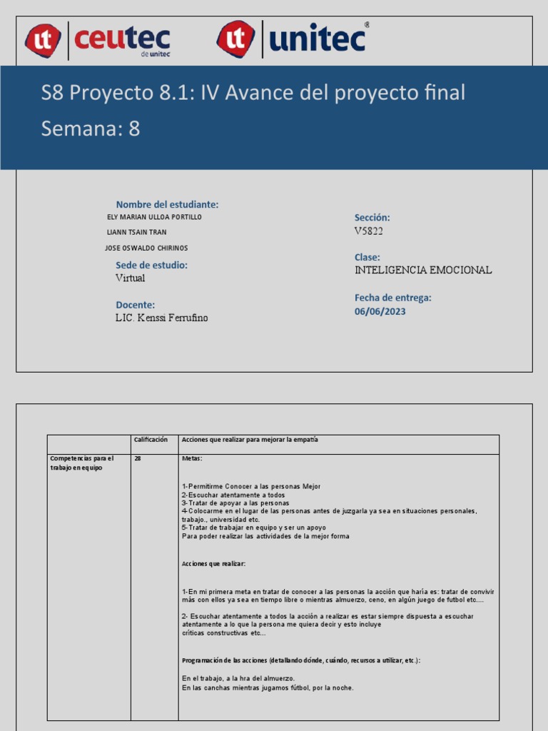 4to Avance Del Proyecto Final | PDF
