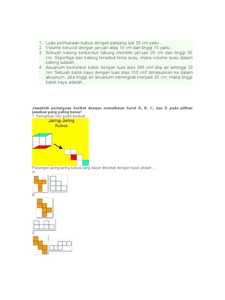 PH MTK Volume Bangun Ruang | PDF | Metode & Bahan Ajar | Griya & Taman