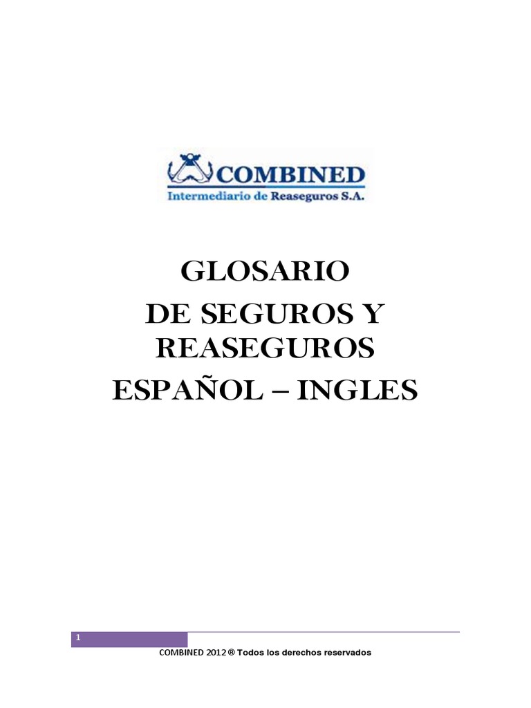 Glosario Seguros | PDF