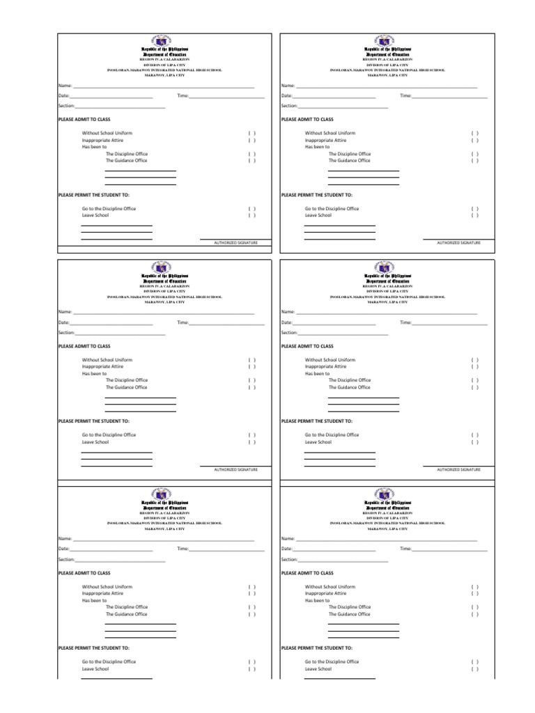 Passlip | PDF | Social Institutions | Dress Codes