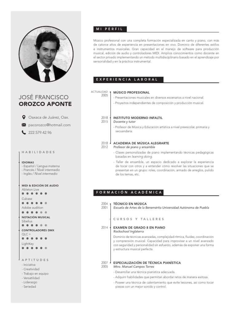 CV Paco 2019 | Descargar gratis PDF | Maestros