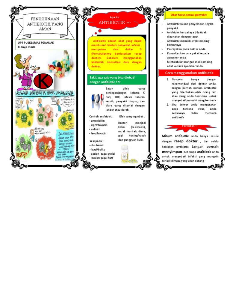 Leaflet Antibiotik | PDF | Kesehatan Holistik