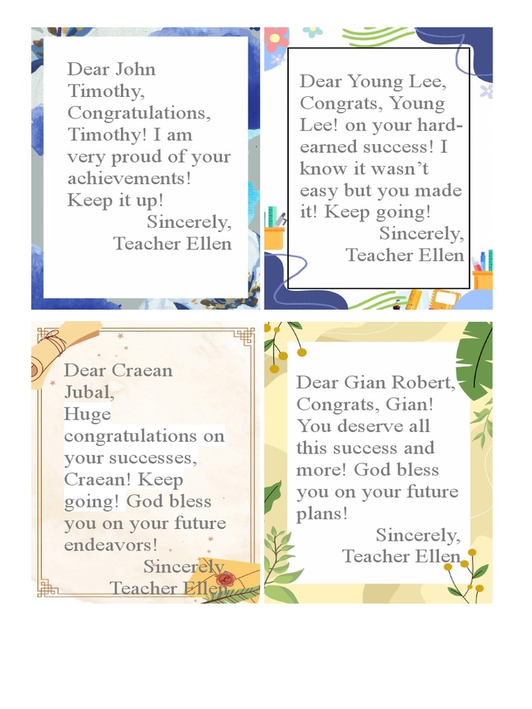 Sample Palanca For My Students | PDF