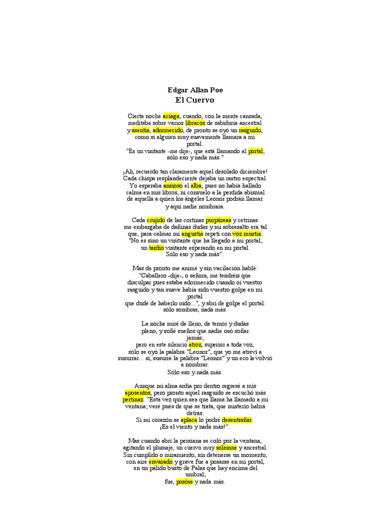 edgar-allan-poe-el-cuervo | PDF