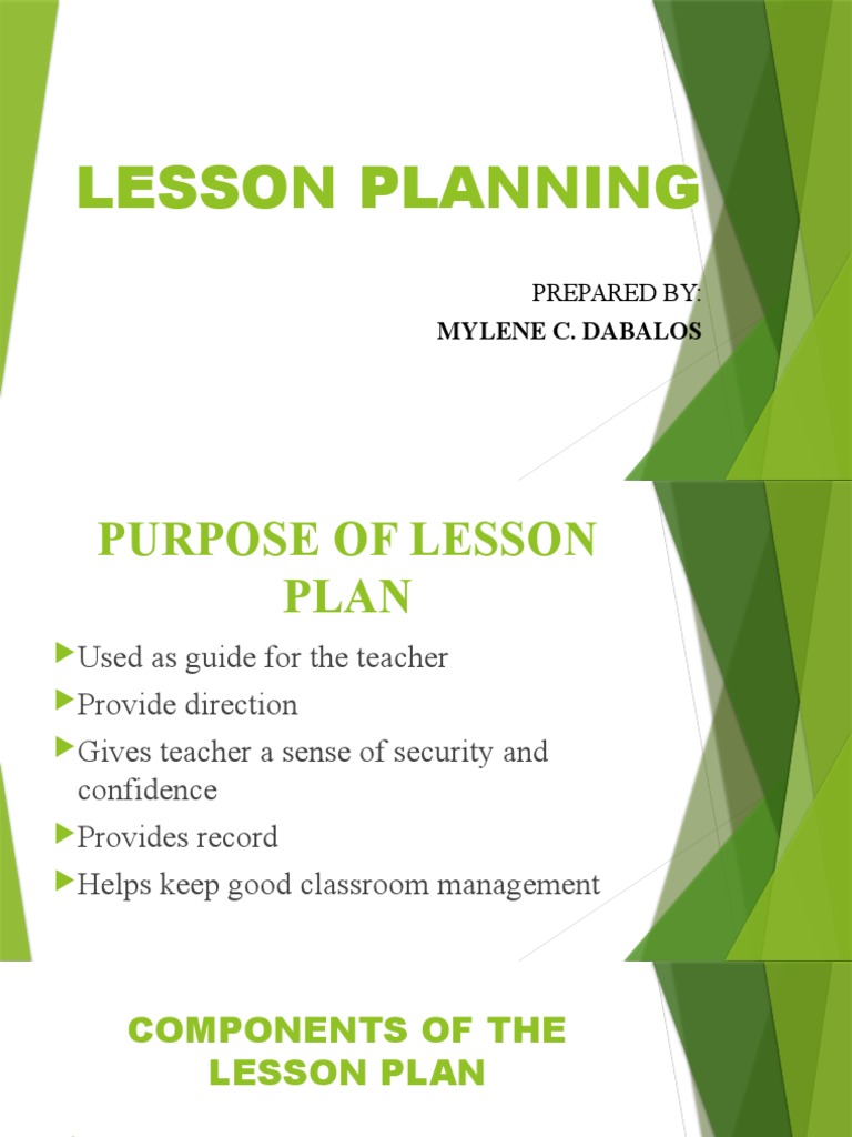 Effective Lesson Planning Guide | PDF