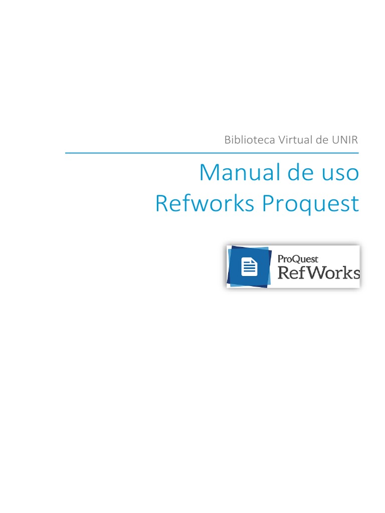 Manual Uso Nuevo Refworks | PDF | Software | Informática