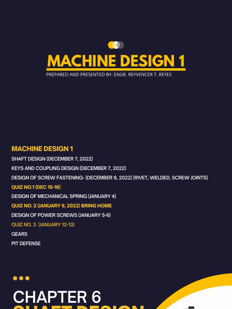 Topic 6-8 Machine Design 1 | PDF