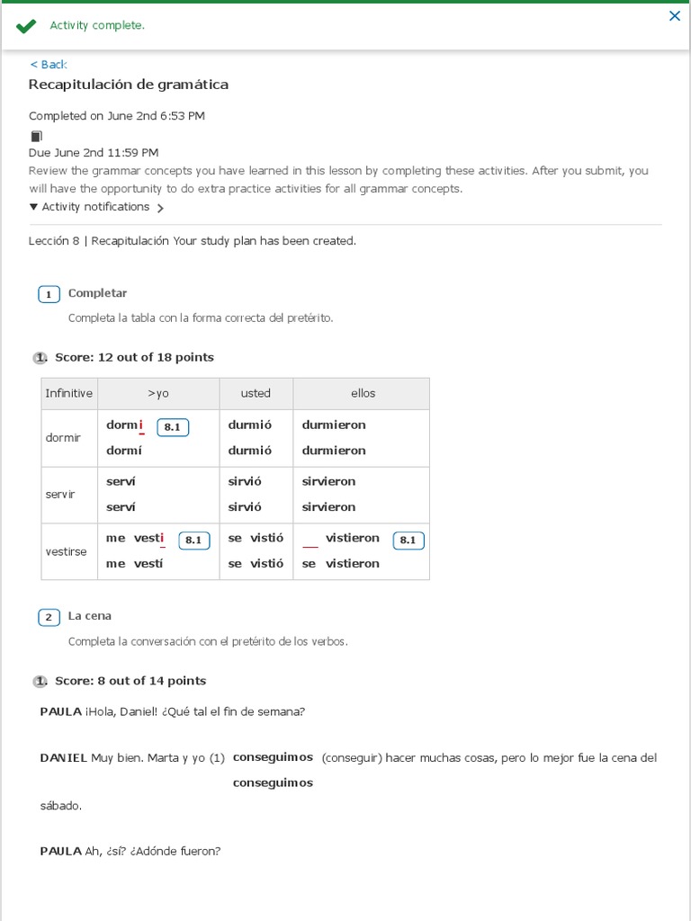 Recapitulación de Gramática2 | PDF