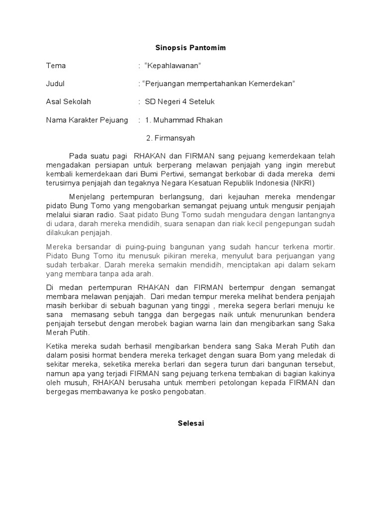 Sinopsis Pantomim | PDF