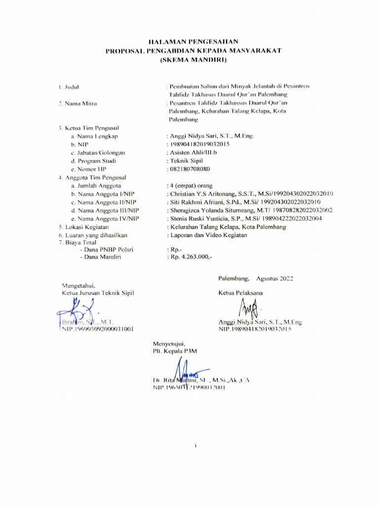 Hal Pengesahan | PDF