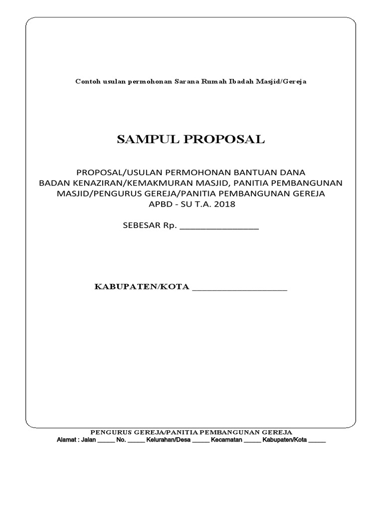 Contoh Pembuatan Proposal | PDF