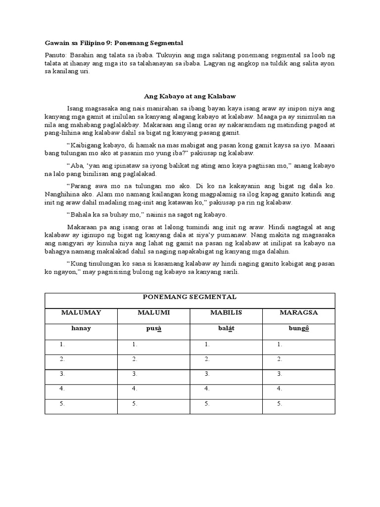 Gawain Ponemang Segmental | PDF