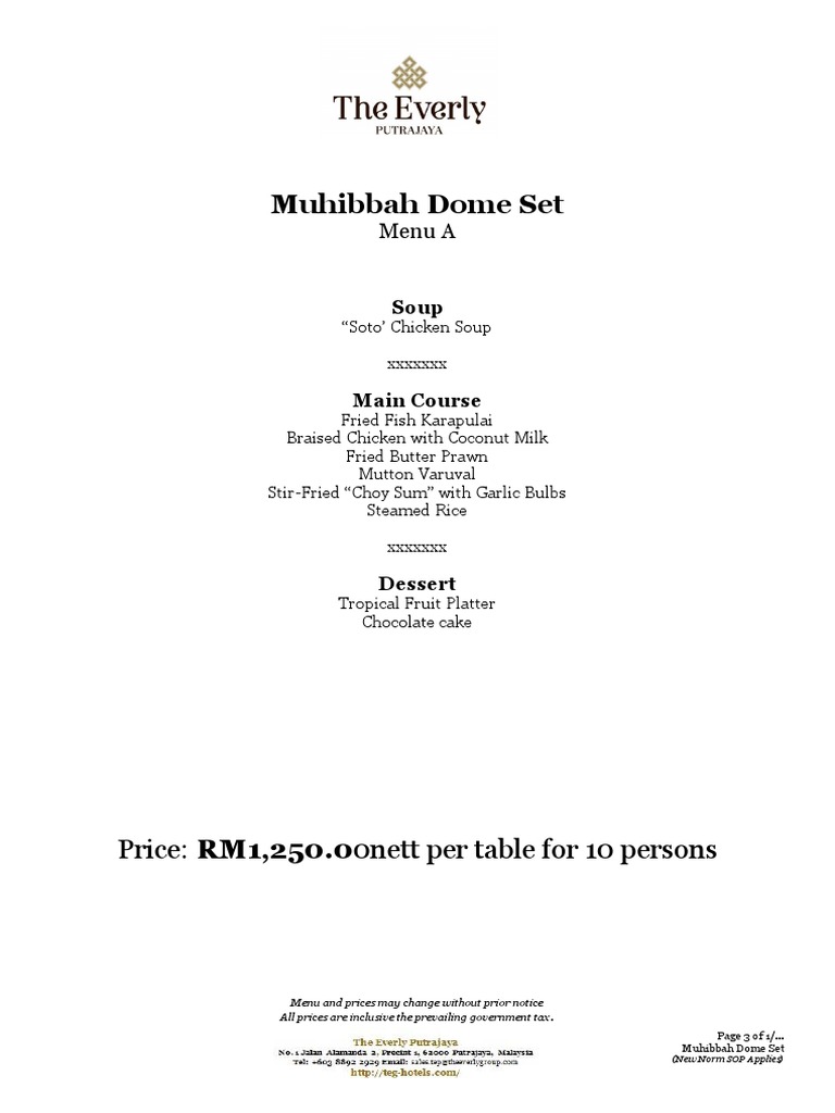 Muhibbah Dome Set 2022 | PDF | Cooking, Food & Wine