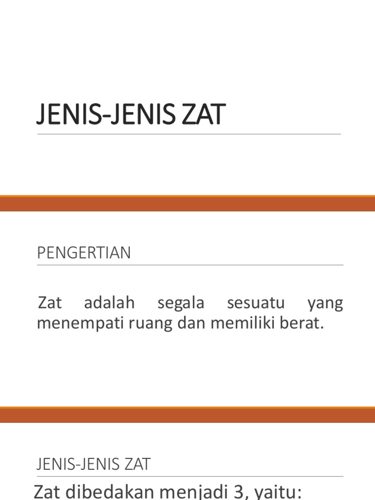 Jenis Jenis Zat | PDF