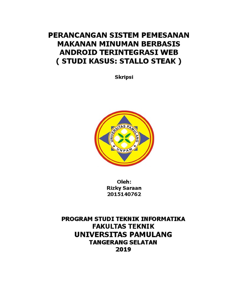 Sistem Pemesanan Makanan Android Web | PDF