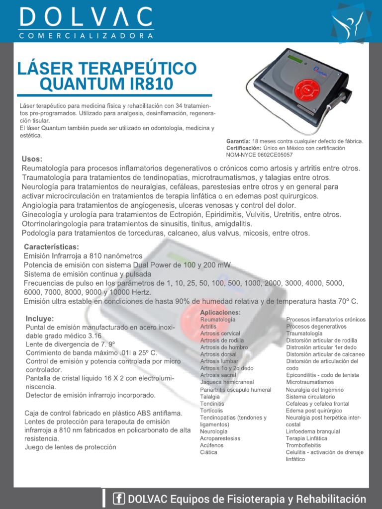 Laser Terapéutico Quantum Ir810 | PDF