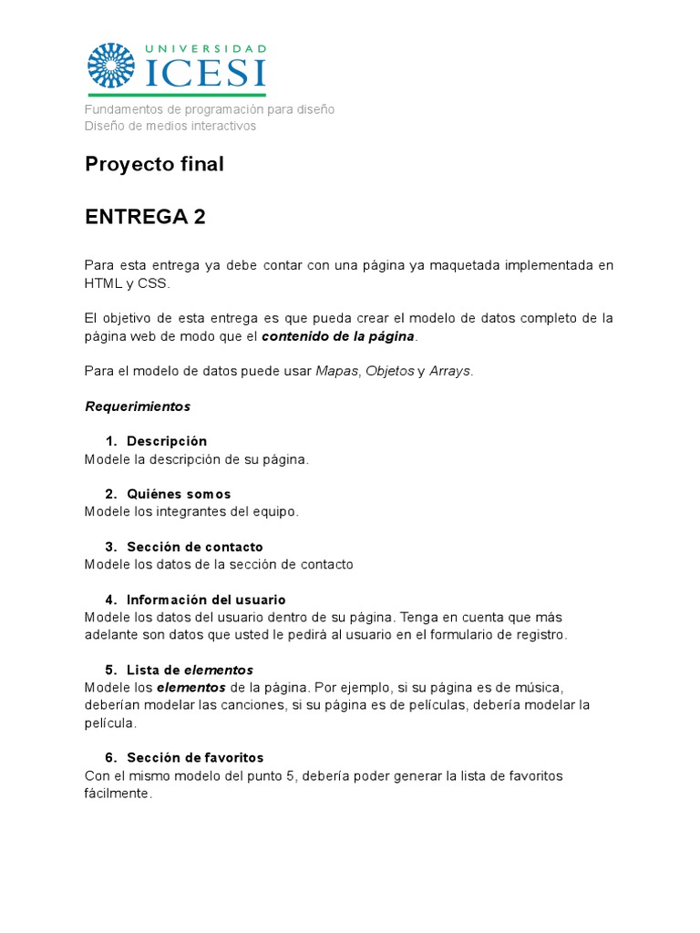 Proyecto Final - E2 | PDF